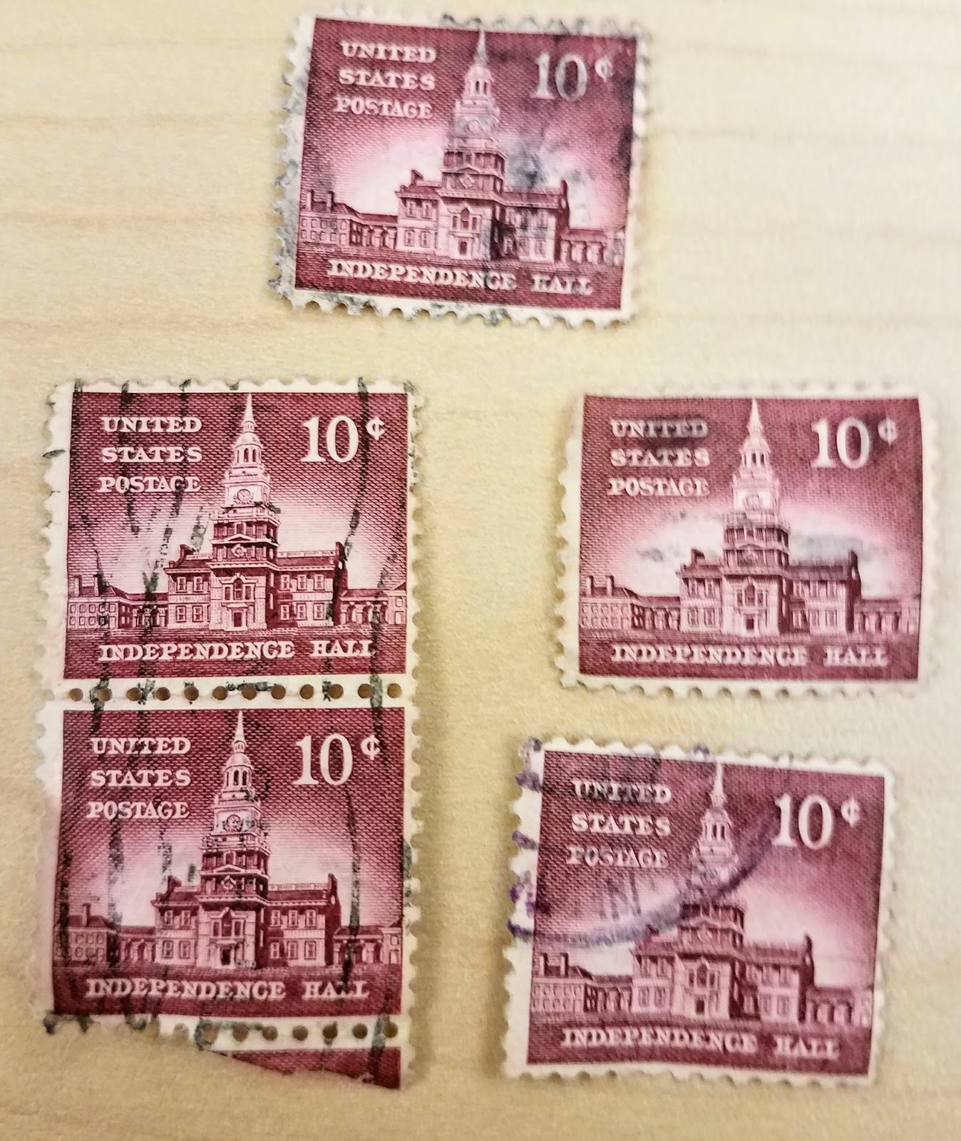 History and Culture by Bicycle: Private Collection: 10 cent Postage Stamps