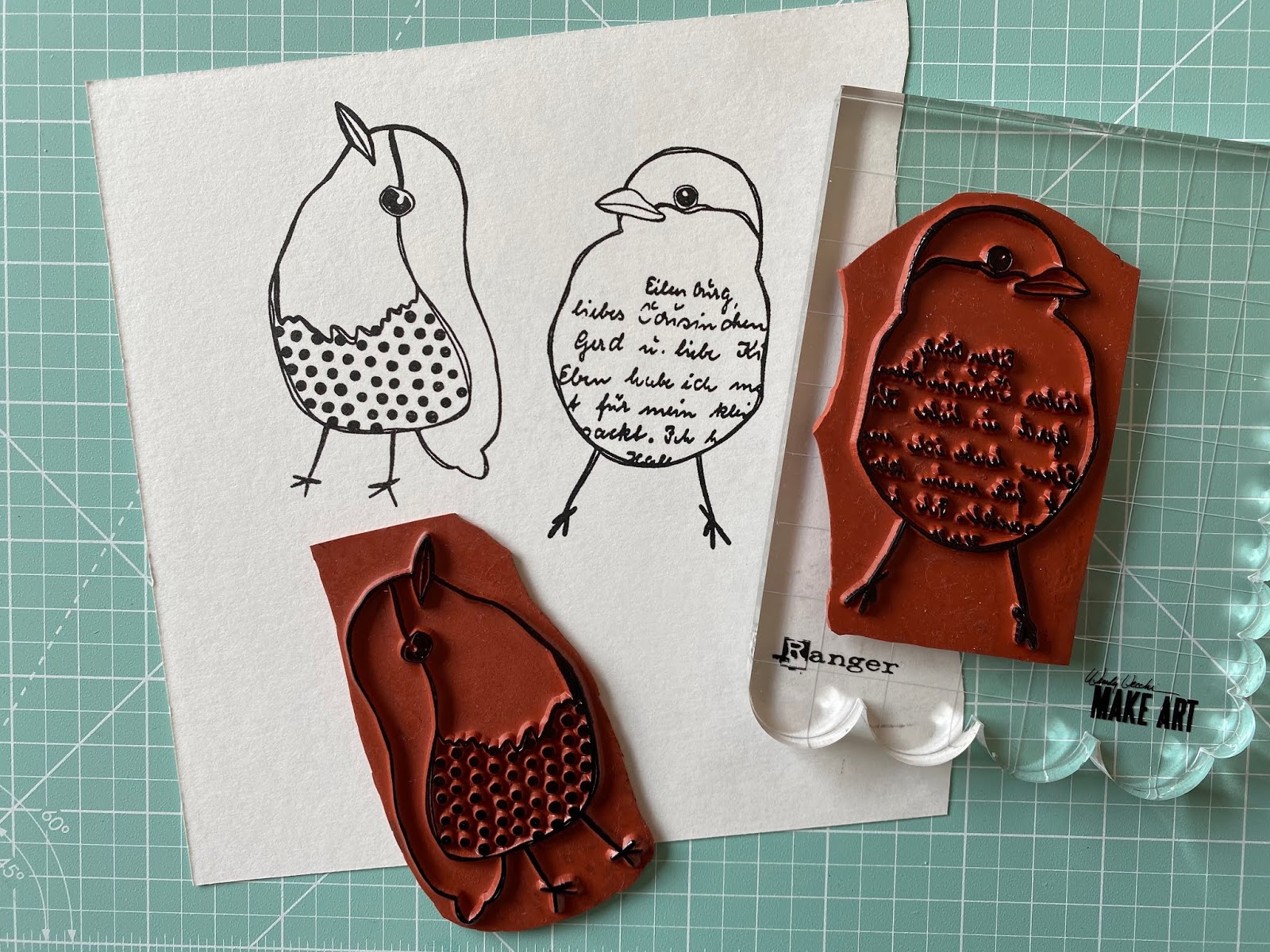 Atc´s Textured Birds by Verónica