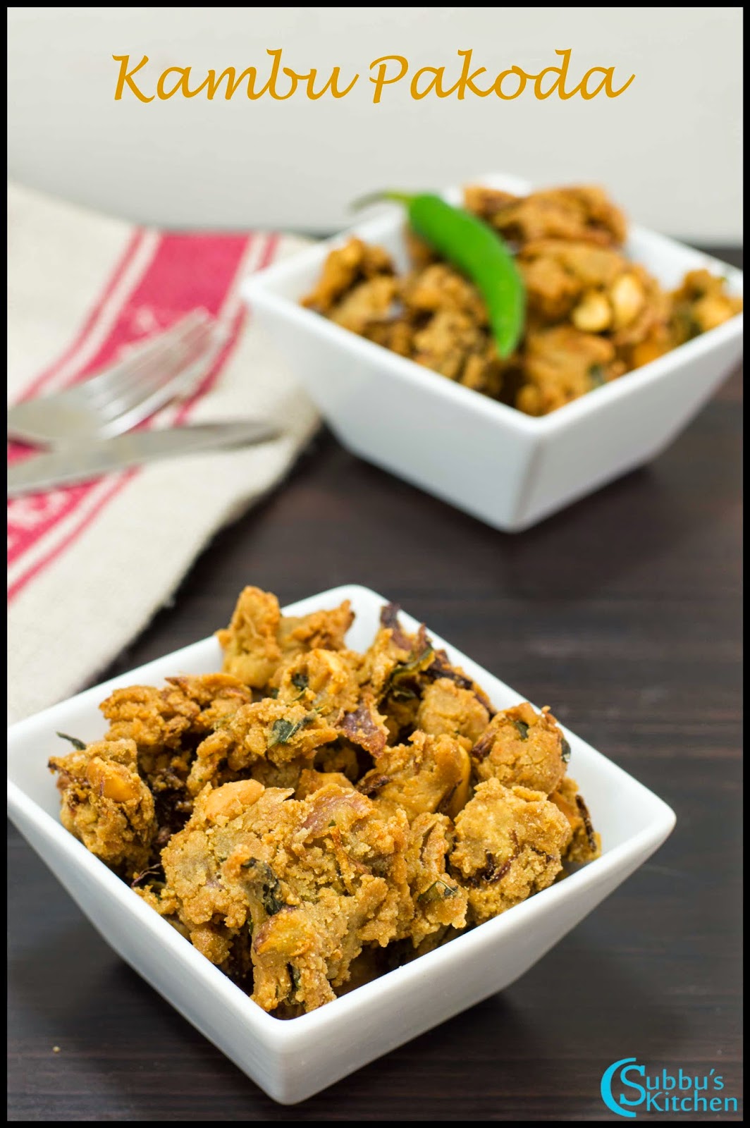 Kambu Pakoda Recipe | Onion Pakoda using Kambu Flour | Pearl Millet ...