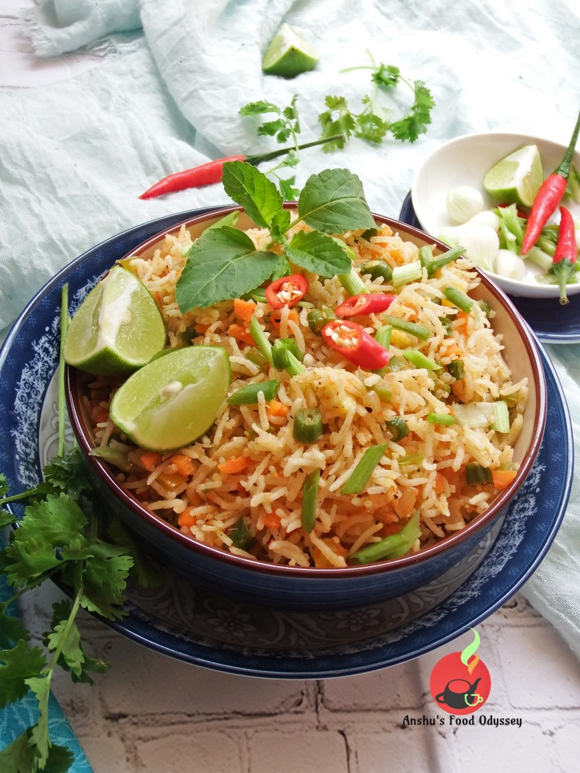 Thai Red Curry Flavored Veg Fried Rice