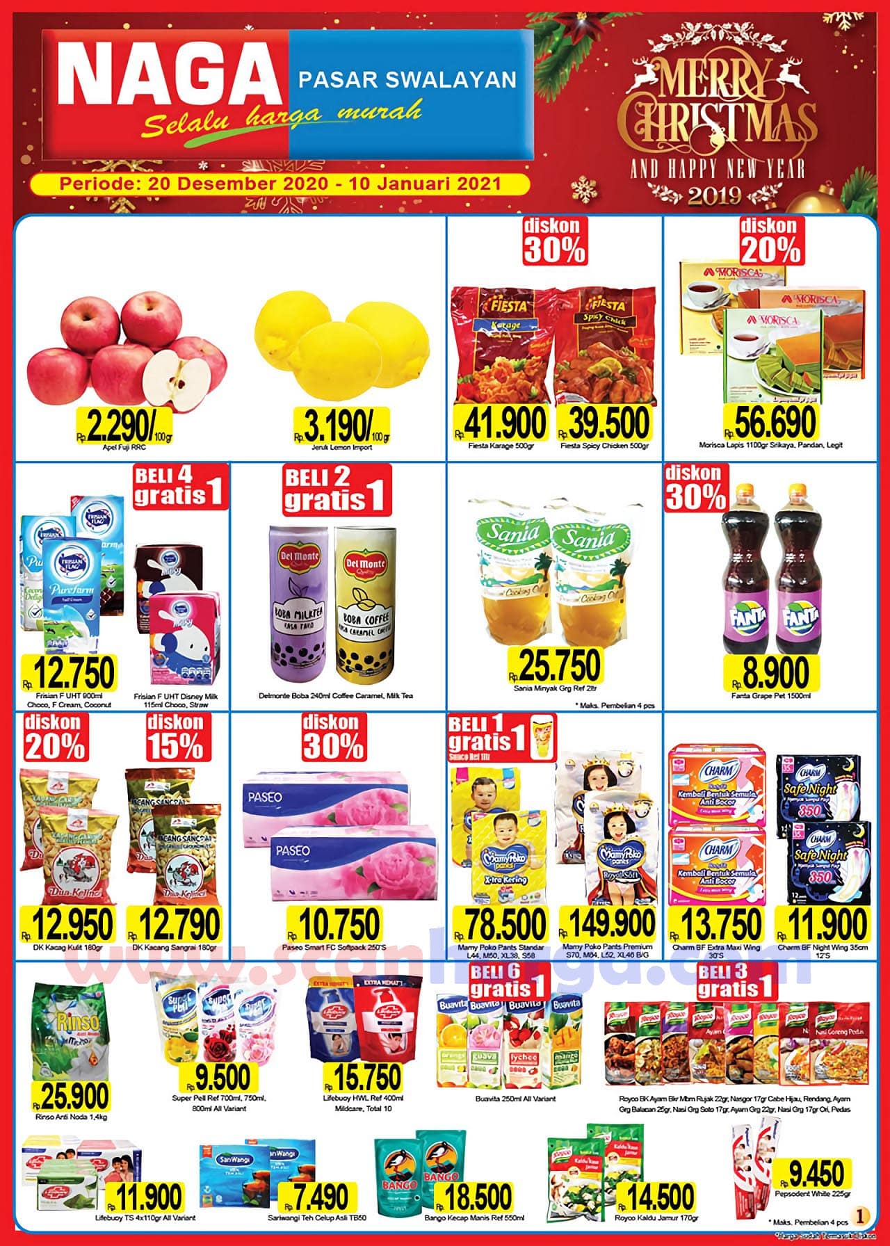 Katalog Promo Naga Pasar Swalayan 20 Desember 2020 - 10 Januari 2021 ...