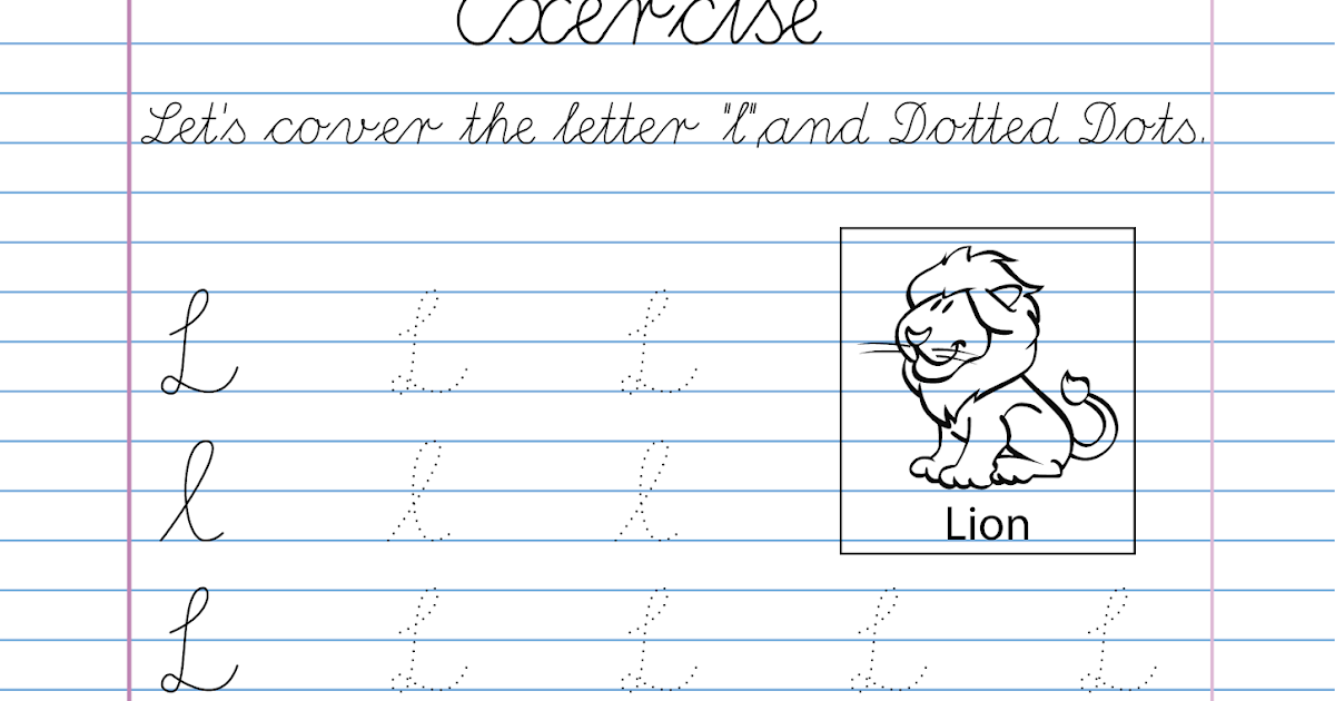 To print // dotted activity letter "L" in PDF