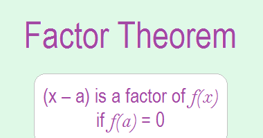 10 Math Problems: Factor Theorem