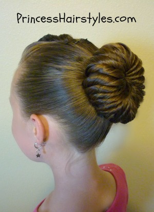 Pinwheel Bun Hairstyle Tutorial | Hairstyles For Girls - Princess ...