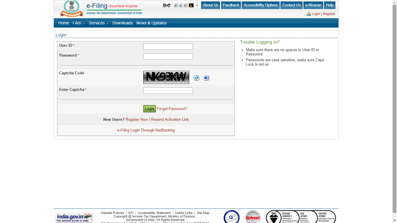 How to E-file ITR 1 online