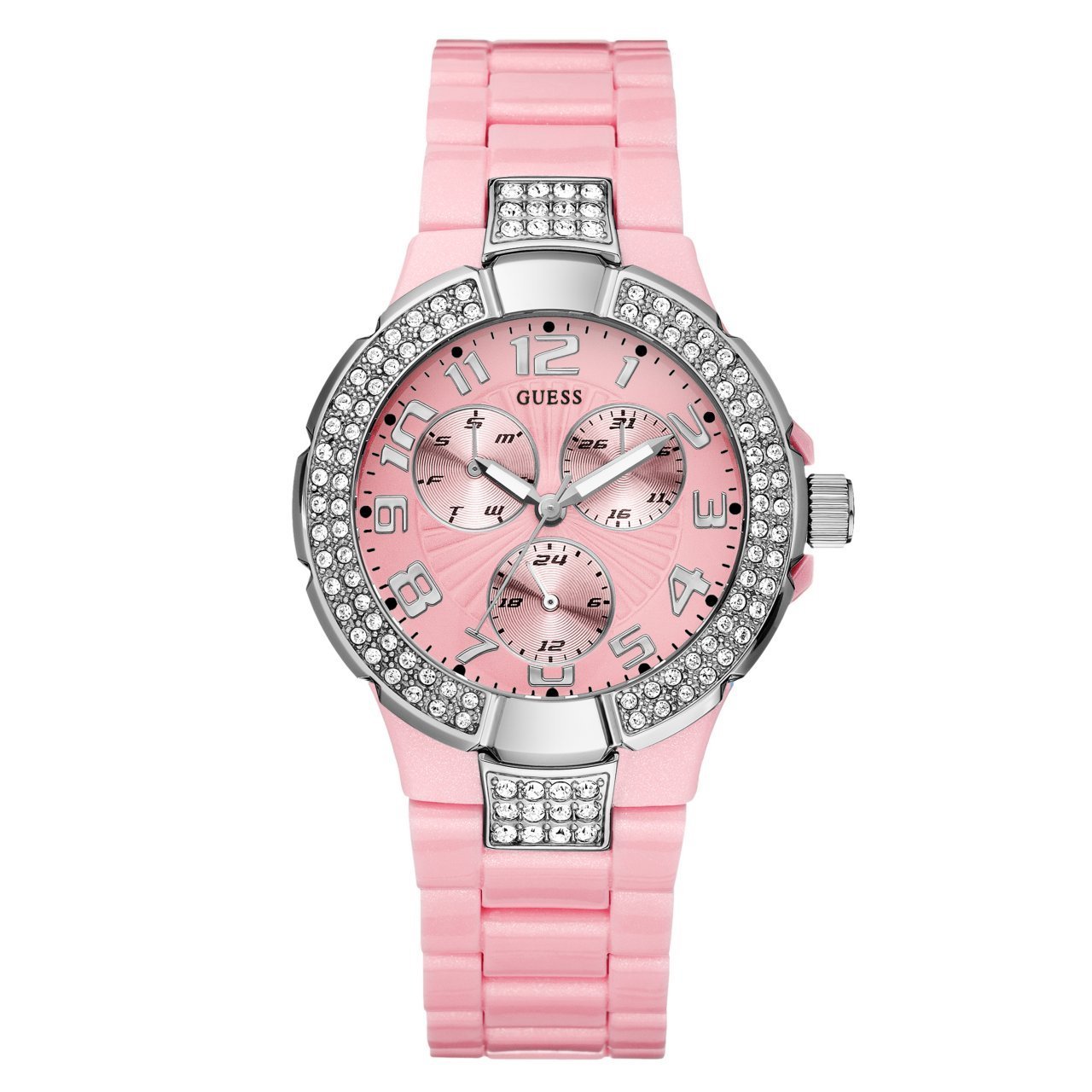 blogbuster2020: Guess Watch Ladies Prism Crystal Pink Polycarbonate ...