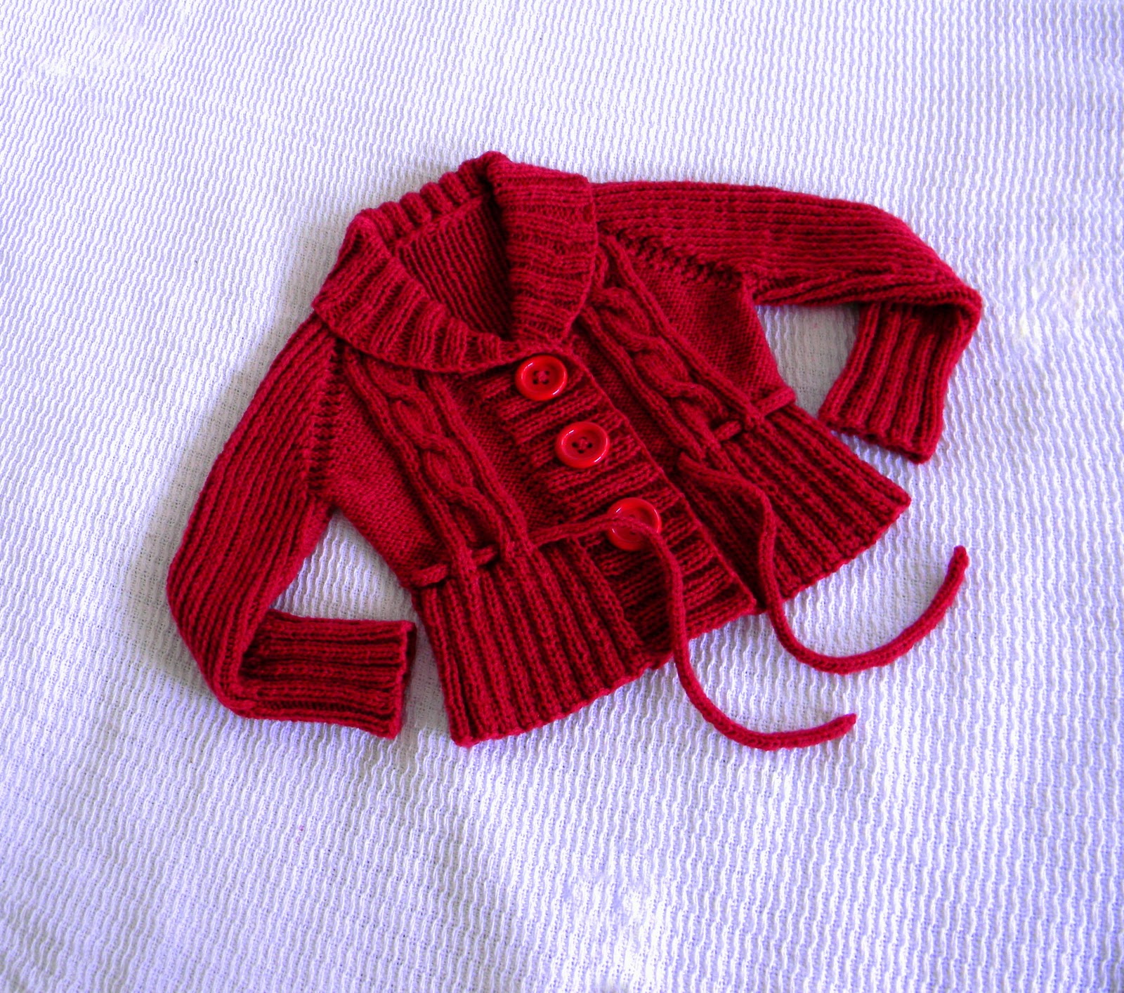 Ferby's Corner Knitting: Red Berry Cardigan