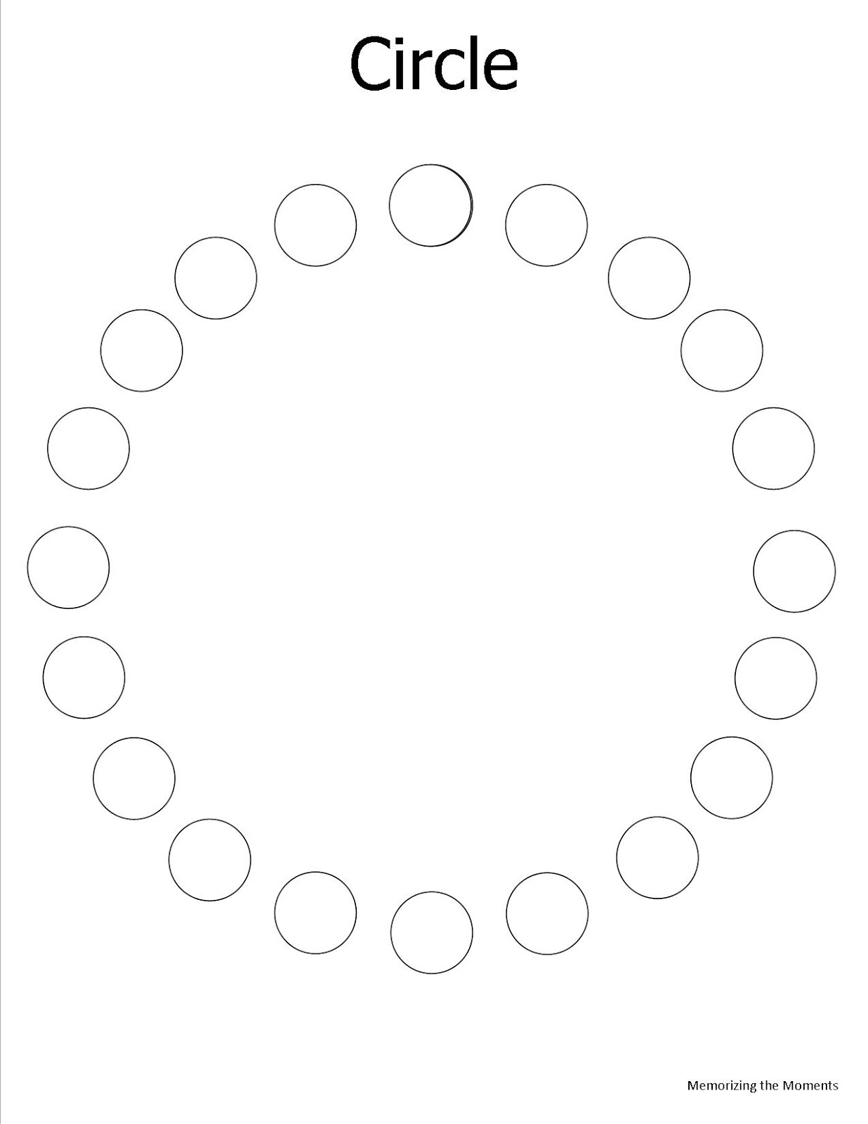 Memorizing the Moments: Tot School Circle Week