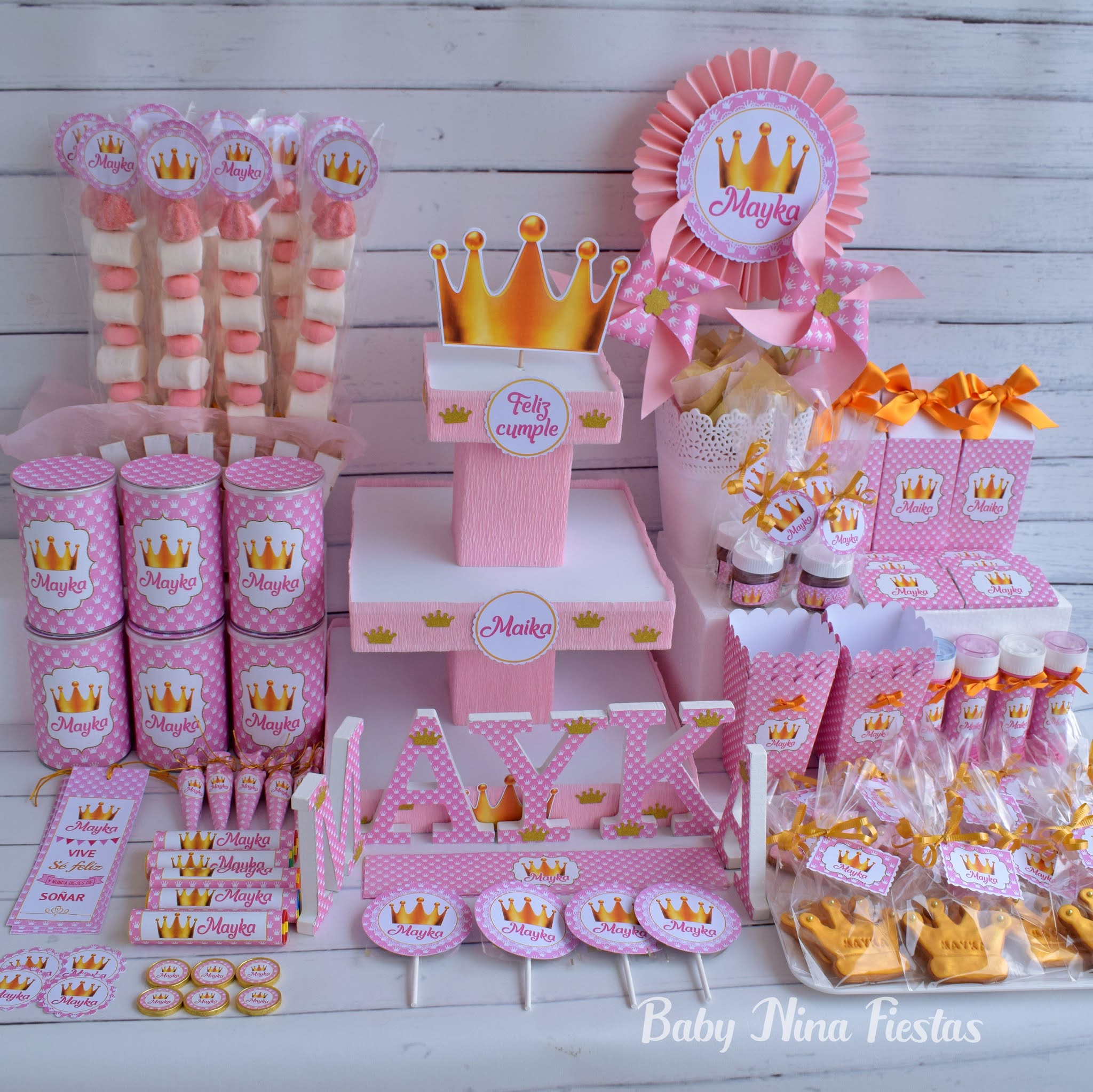Baby Nina Fiestas: Kit de cumpleaños corona para Mayka