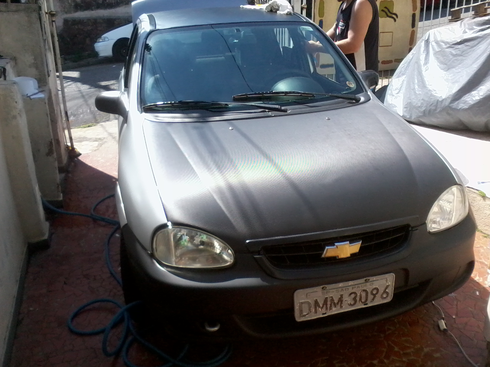 VENOM ENVELOPAMENTOS: Corsa prata todo envelopado e com teto e capo ...