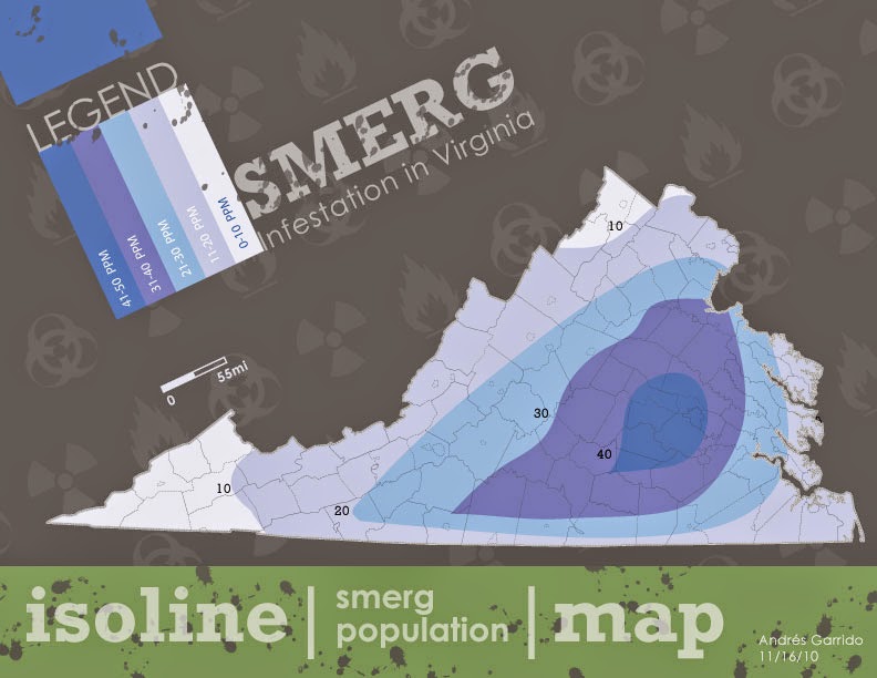 Intro to Digital Cartography: Lab 8: Isoline example maps