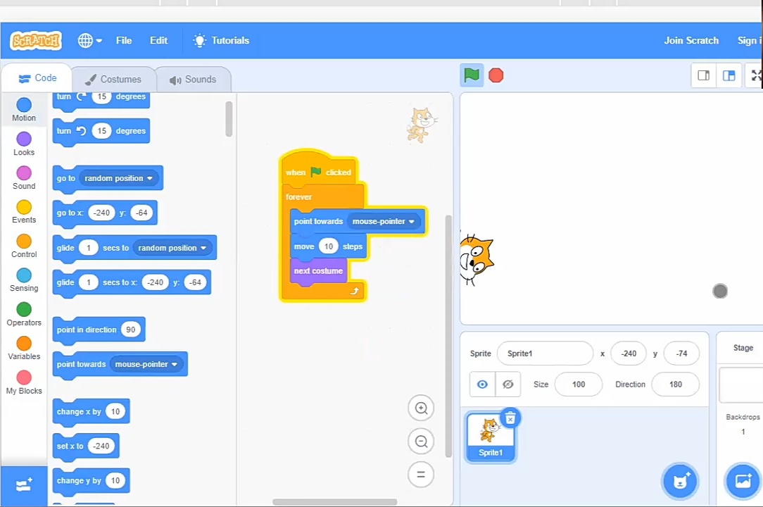 Membuat sebuah permainan di dalam Scratch