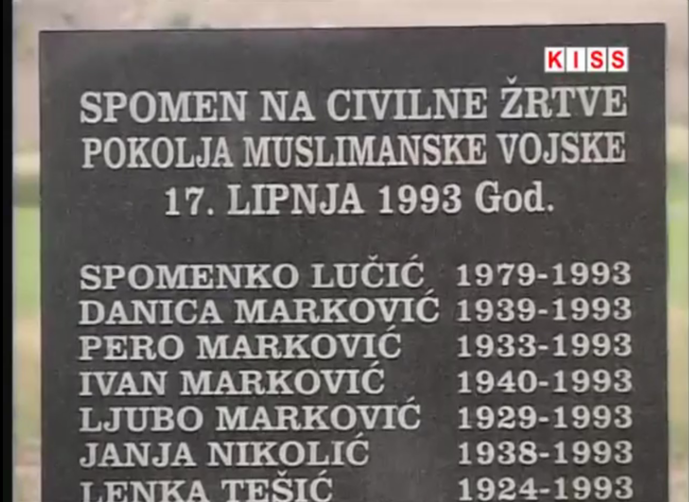 KISELJAK: 25 GODINA OD UBOJSTVA HRVATSKIH I SRPSKIH CIVILA ...