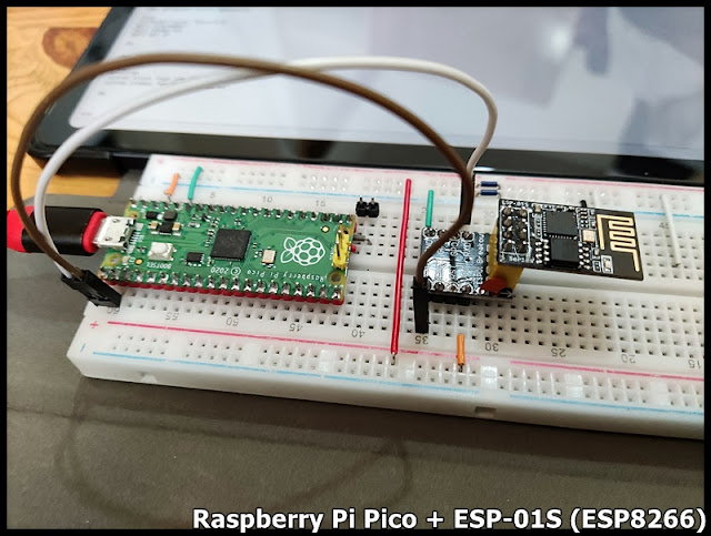 Hello Raspberry Pi: Connect ESP-01S (ESP8266) to Raspberry Pi Pico/MicroPython, using AT Command