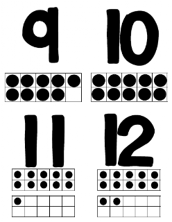 Kindergarten Kids At Play: Free Number flash Cards with Ten's Frames