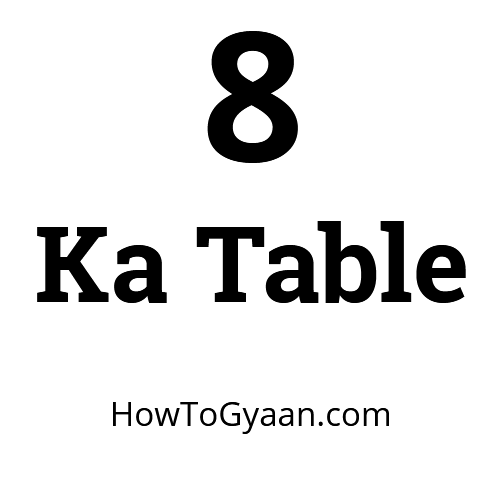 8 Ka Table HowToGyaan 8-ka-table-howtogyaan