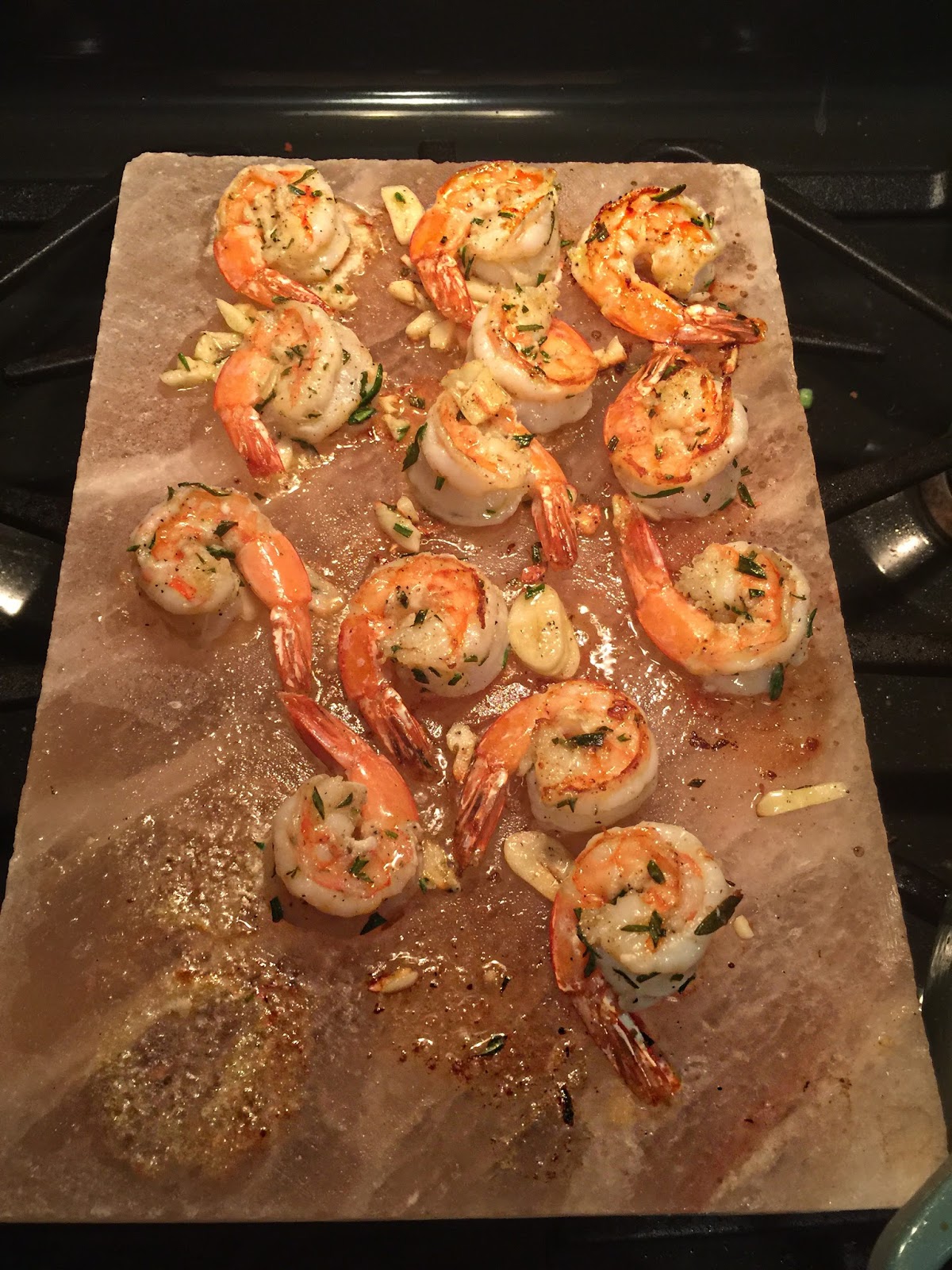 lil Piece of Hart: lil carb Marinated Salt Block Shrimp