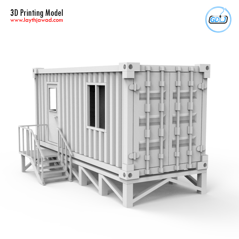 Portable Office Container 3D Printing Model | Layth Jawad