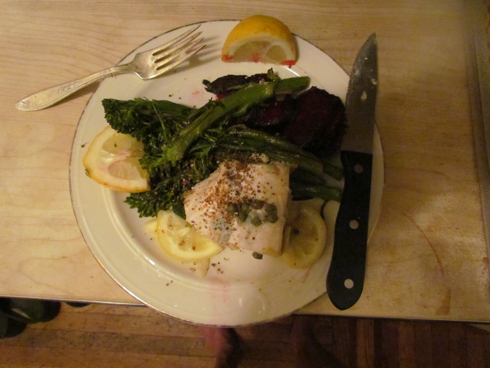Skinny Gourmet Guy: Swordfish with Lemon, Capers and Garlic