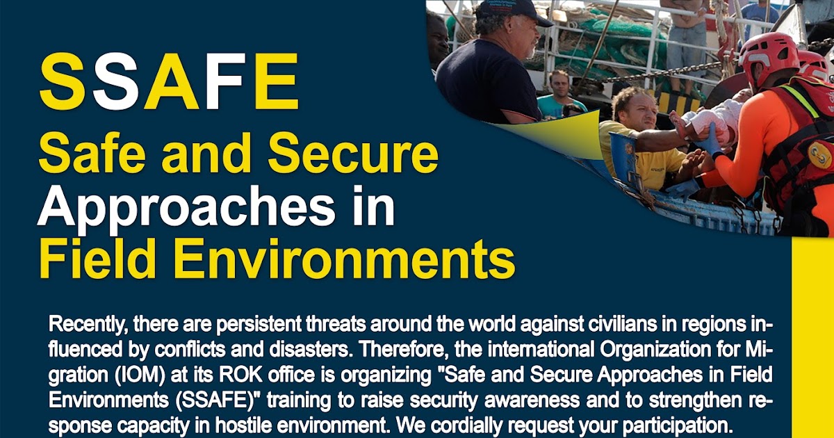 Designed SSAFE Training Poster for IOM Seoul Office in 2017