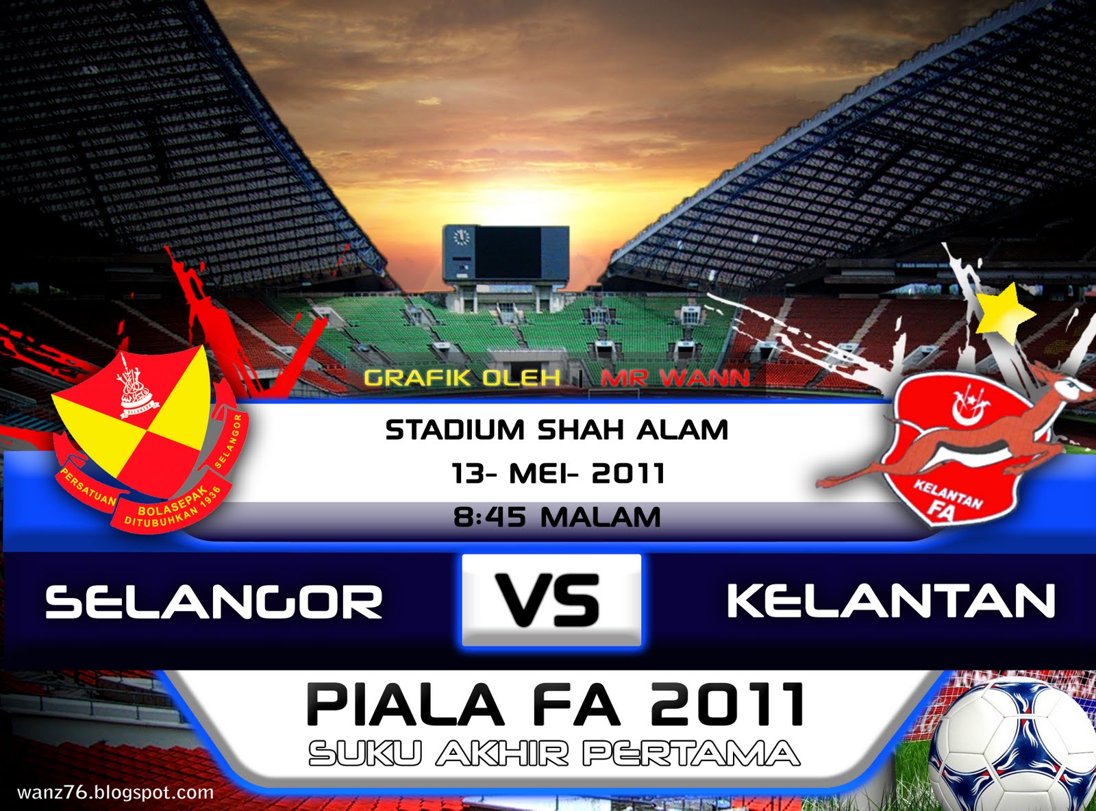 Selangor Vs Kelantan | Semi Final 1 Piala FA 2011 | Koloni Hitam