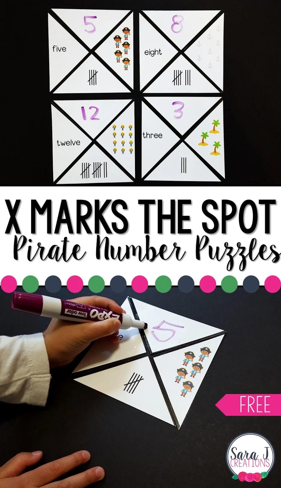 Pirate Themed Number Puzzles | Sara J Creations
