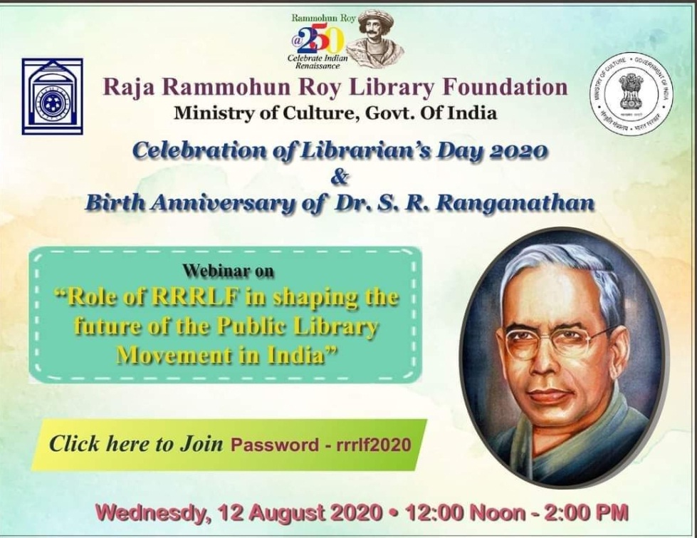 RRRLF: Birth Anniversary of Dr. S. R. Ranganathan Webinar on Role of ...