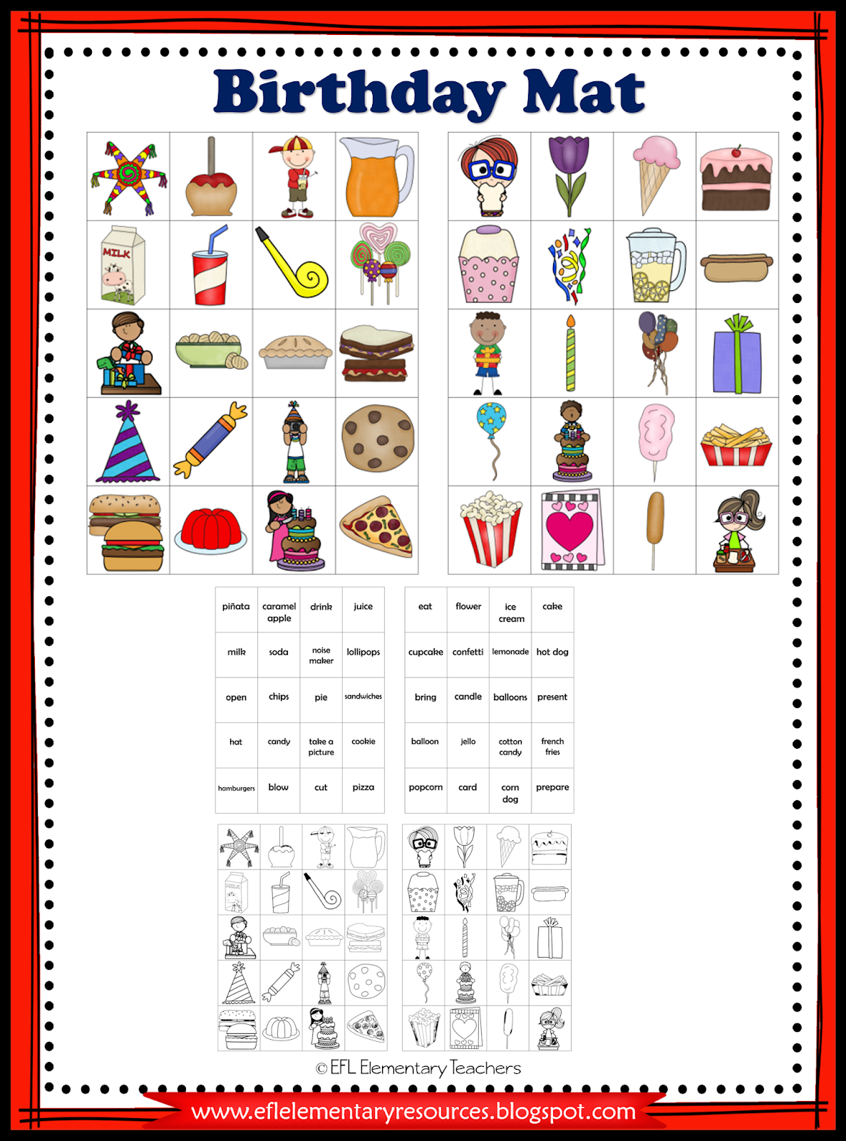 EFL Elementary Teachers: Birthday Unit for ESL-part 2