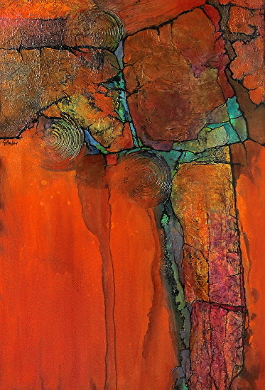CAROL NELSON FINE ART BLOG: Geologic Abstract Mixed Media Painting ...