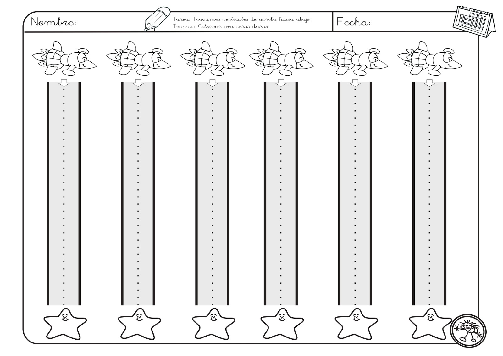 FICHAS DE EDUCACIÓN PREESCOLAR: EJERCICIOS DE GRAFOMOTRICIDAD. Líneas ...