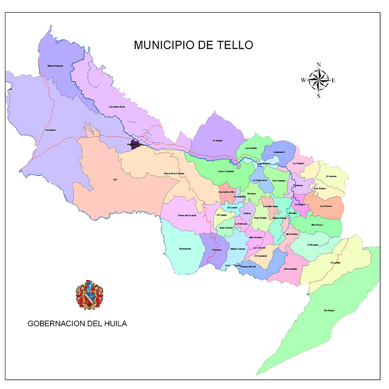 Noticias, Arte, Cultura y Turismo: MAPA TELLO HUILA
