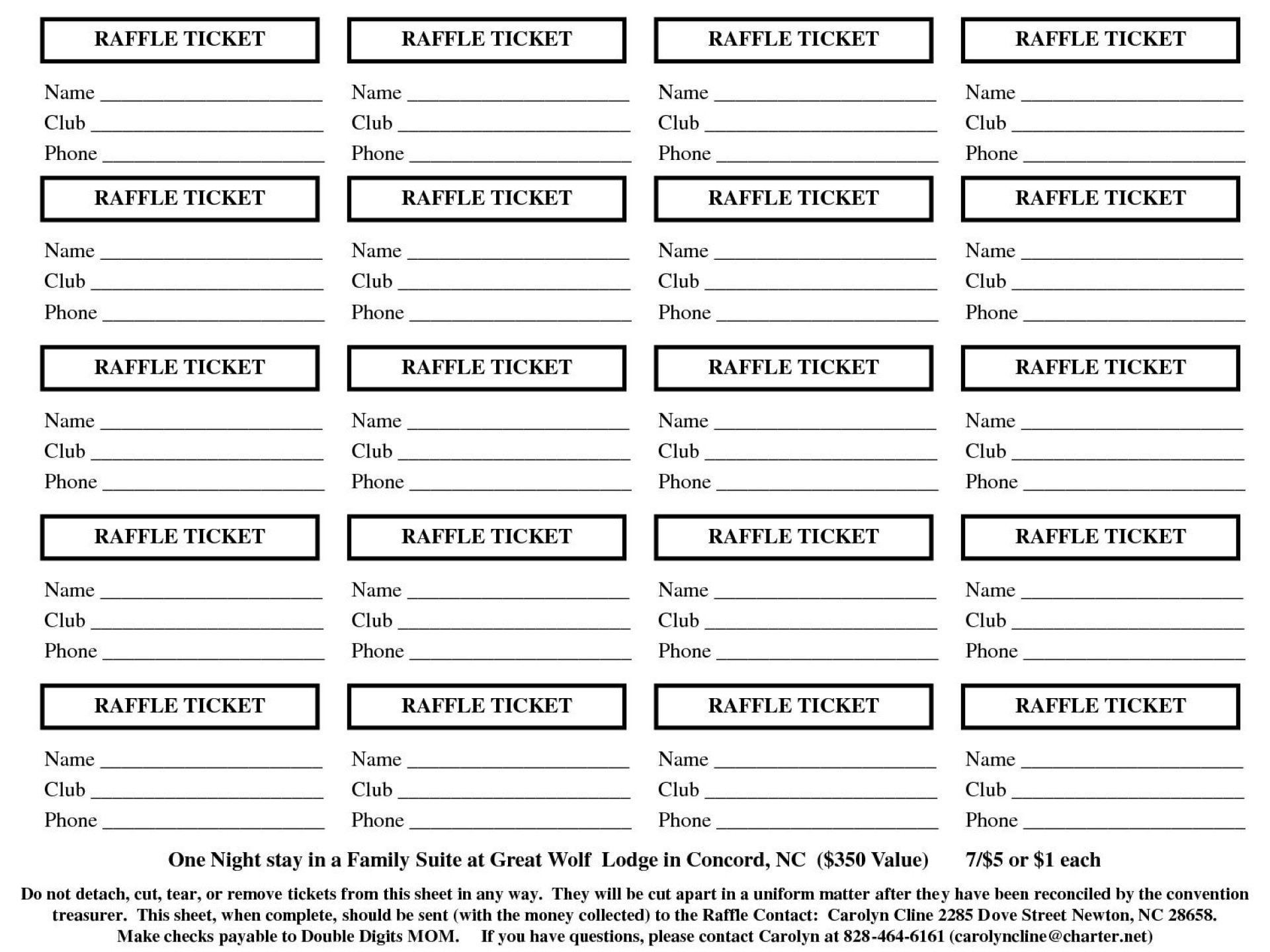 Excel Ticket Template - Invoice Template