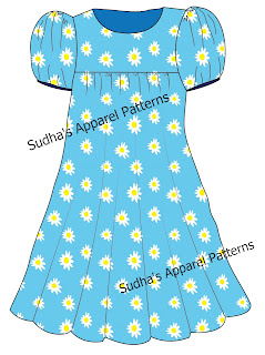 Sudha's Apparel Patterns: Baby frock/dress with yoke - F R E E Pattern