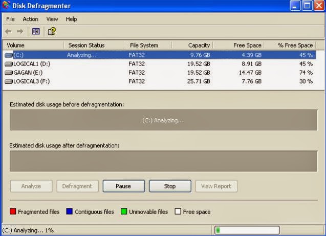 Cara Melakukan disk defragmenter Pada Windows xp Dan 7 ~ Tips Merawat ...