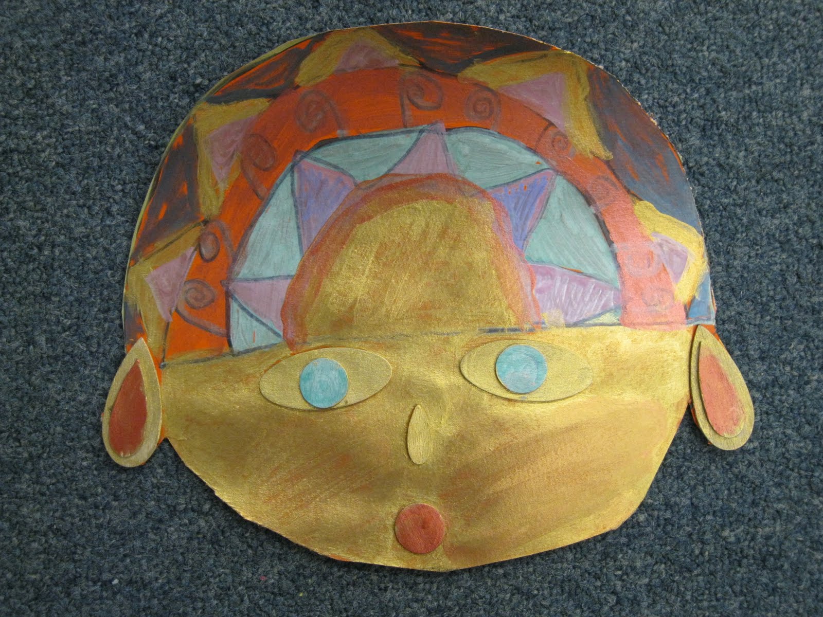 Color, collage, and much more: Incan Inti Masks