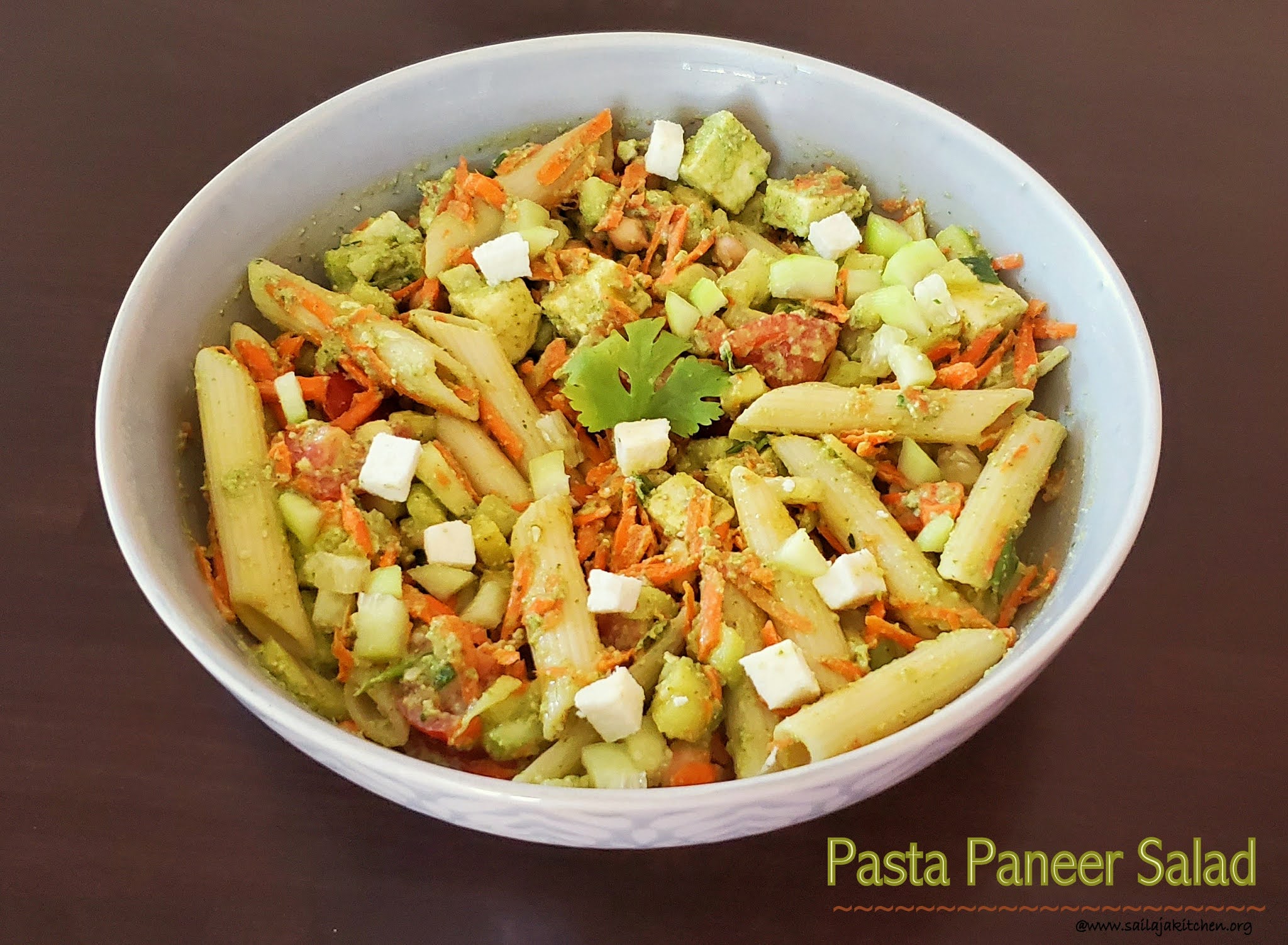 Sailaja Kitchen...A site for all food lovers!: Pasta Paneer Salad With ...