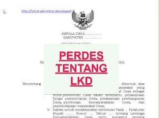 Perdes tentang Kelembagaan Desa/Lembaga Kemasyarakatan Desa (LKD ...