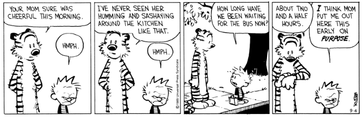 English Activities : Calvin and Hobbes: Bus Stop Musings - Comics to ...