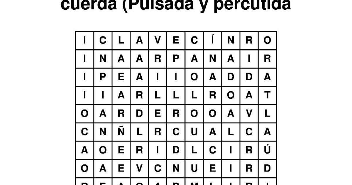 MinyalbMúsica: Sopa de letras de instrumentos de cuerda
