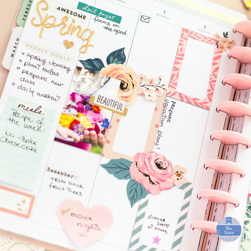 Bea Valint: First week of Spring | Planner spread