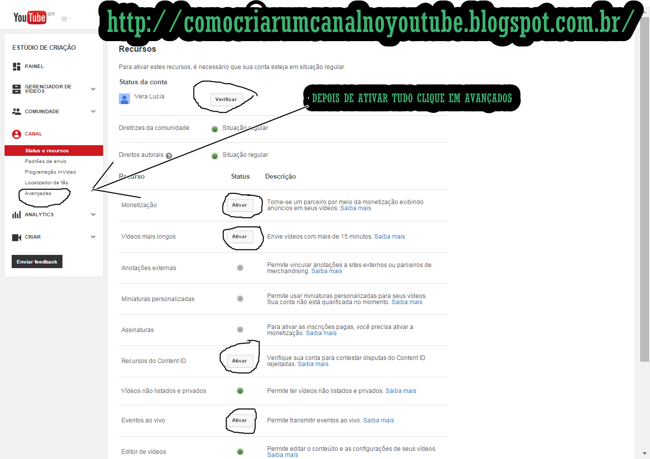 Como Criar Um Canal No Youtube Como Criar Um Canal No Youtube 01
