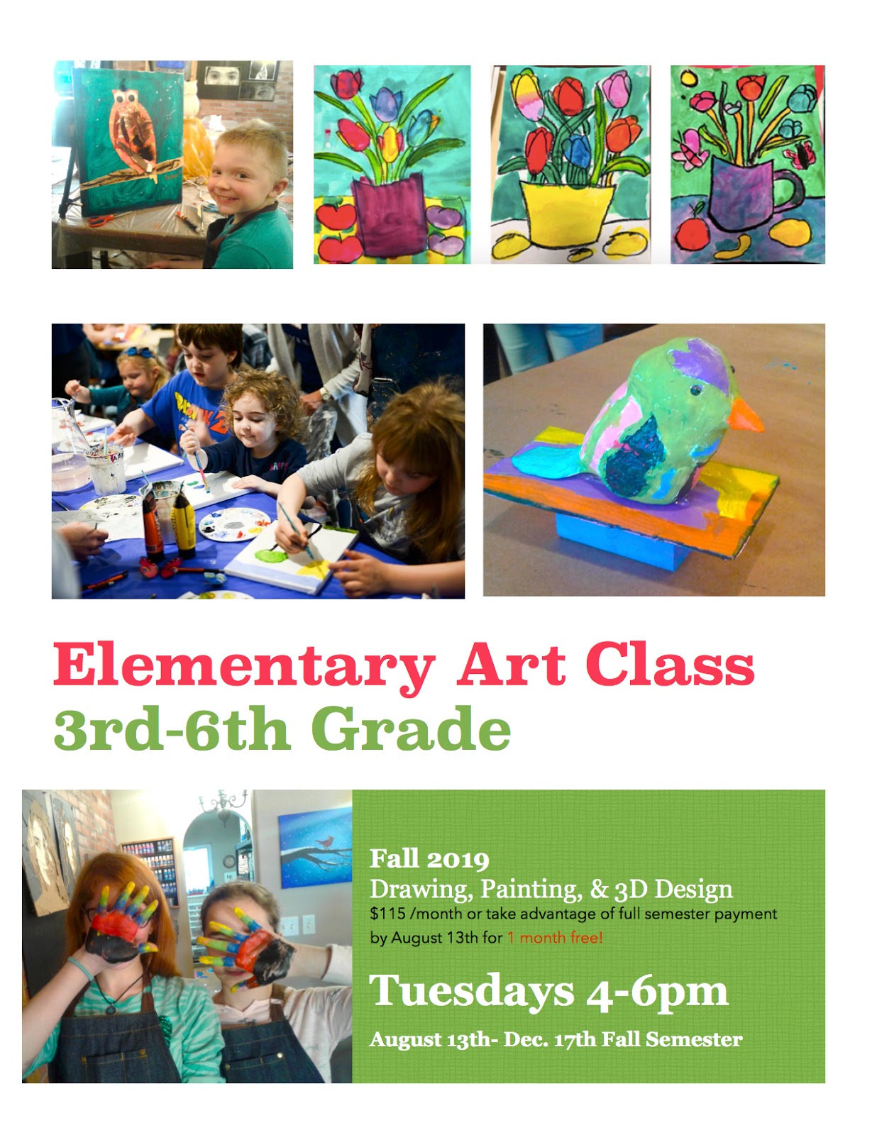 Upper Room Arts: Elementary Art Classes