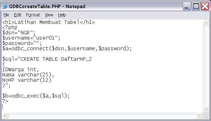 Beginilah Cara Membuat Tabel Pada Database MySQL Yang Terhubung Via ...