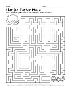 The Puzzle Den: Free Easter Mazes