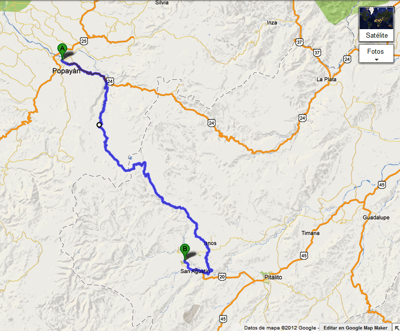 Noticias, Arte, Cultura y Turismo: Ruta y mapa para viajar de Popayán a ...