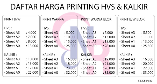Narendra Printing: Harga Printing