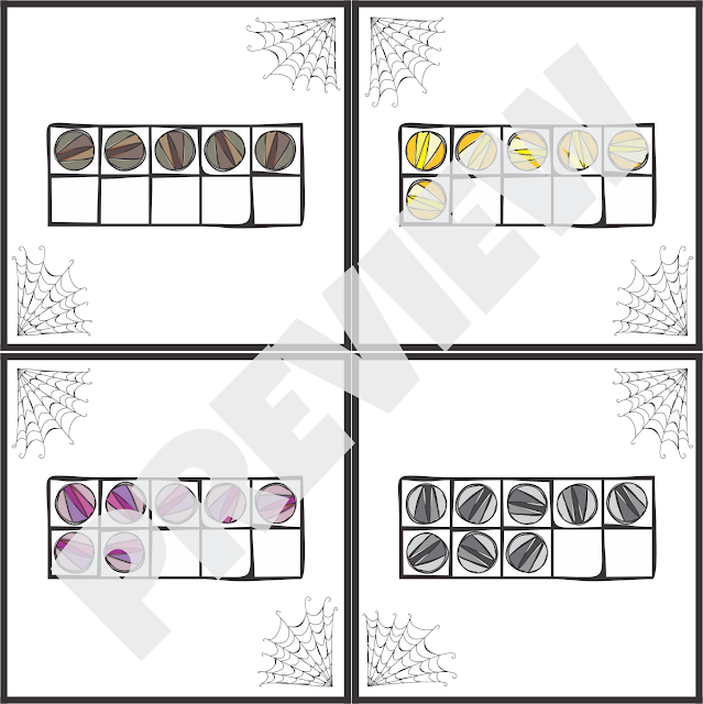 KM Classroom: Halloween Math and Literacy Centers Playing Cards + A Freebie