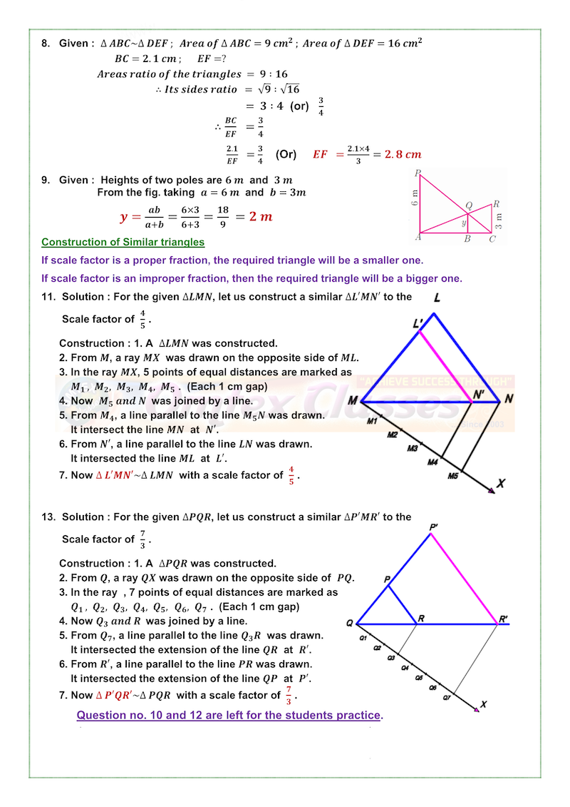 OMTEX CLASSES 10th maths chapter 4 solutions english medium OMTEX CLASSES 10th maths chapter 4 solutions english medium