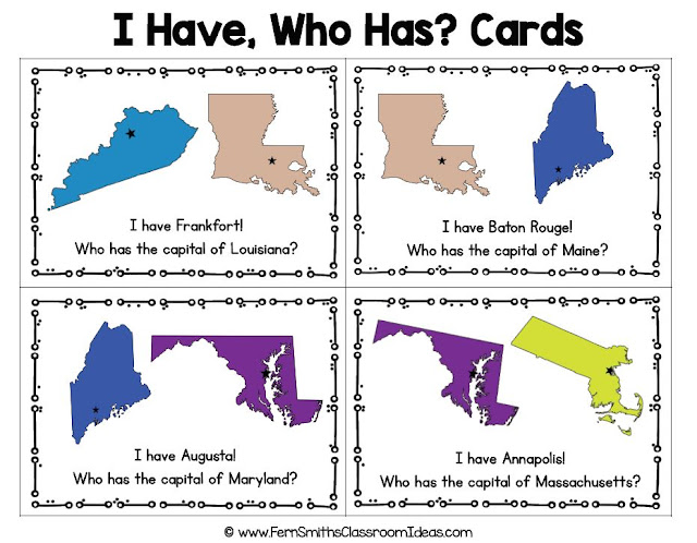 Just Published ~ I Have, Who Has? United States of America Task Cards ...
