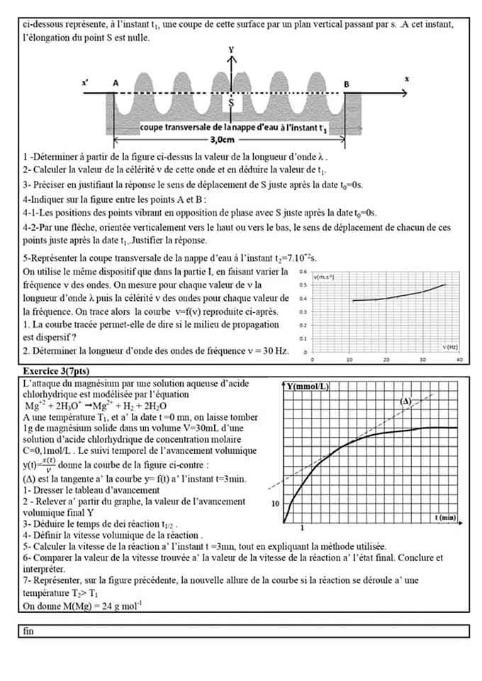 controle 1 physique-chimie semestre 1 2bac international